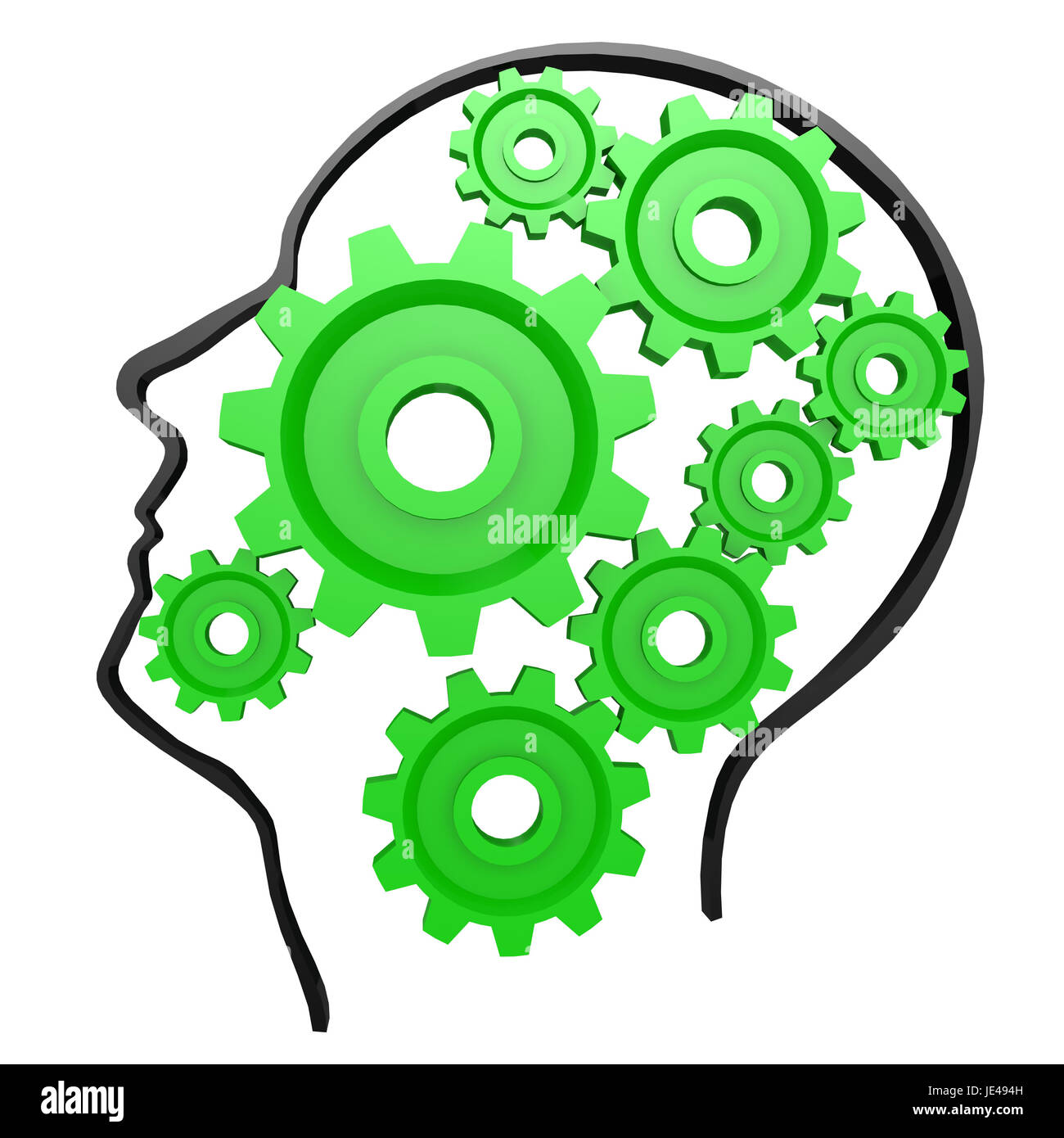 Human brain cogs Cut Out Stock Images & Pictures - Alamy