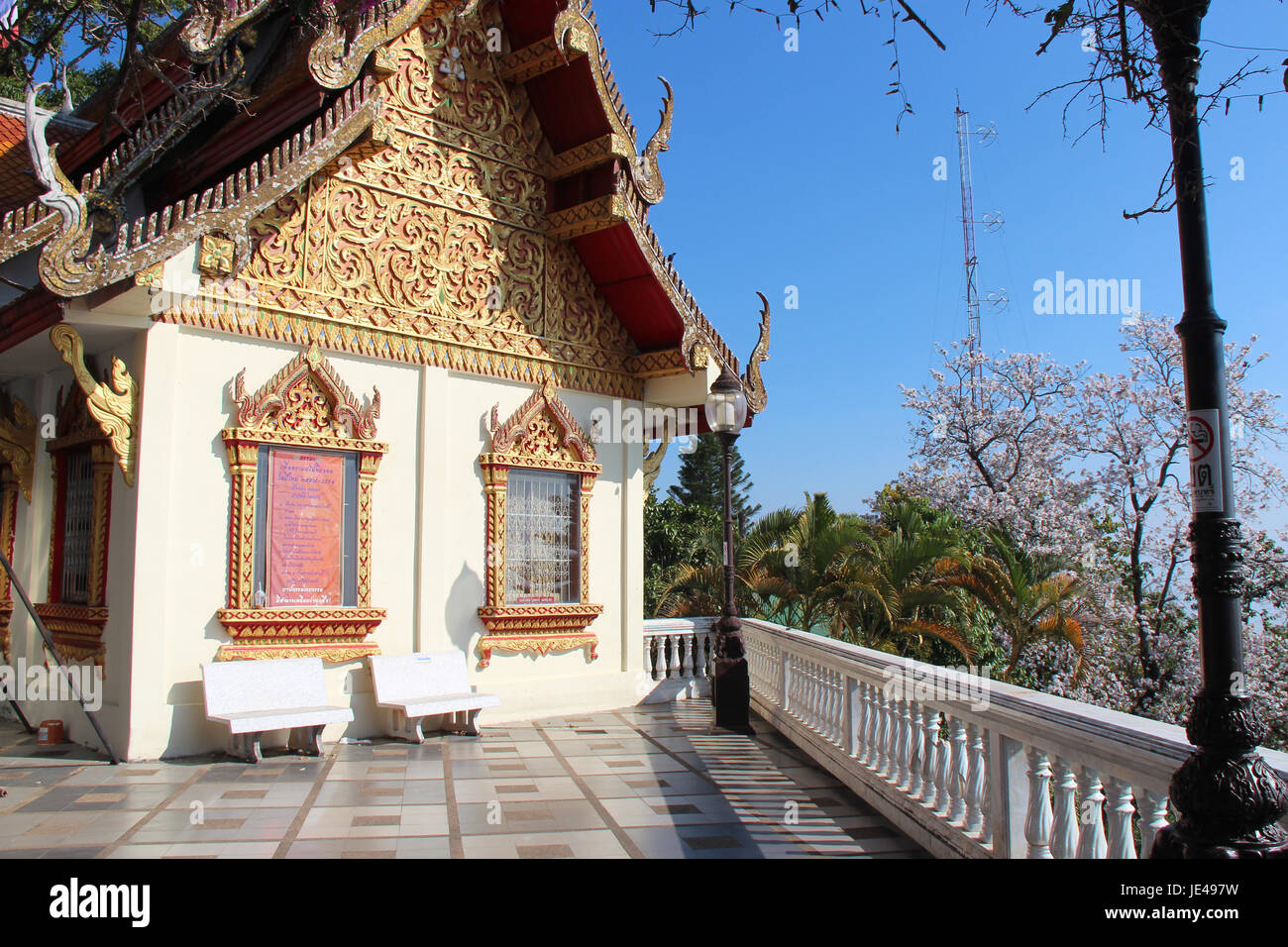 Buddhist temple (Wat Doi Suthep) in Chiang Mai (Thailand Stock Photo ...