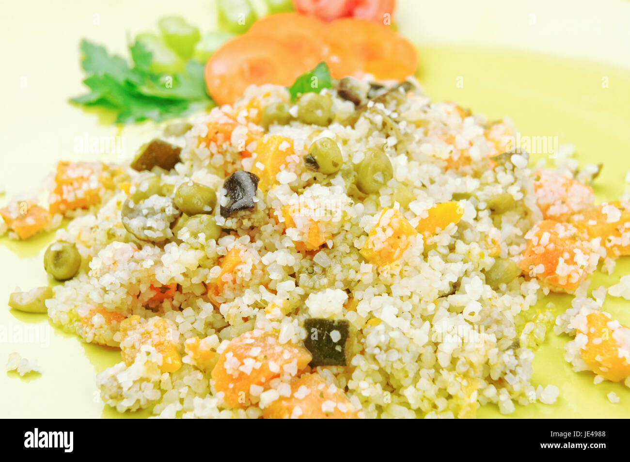 Vegetarian couscous closeup Stock Photo - Alamy