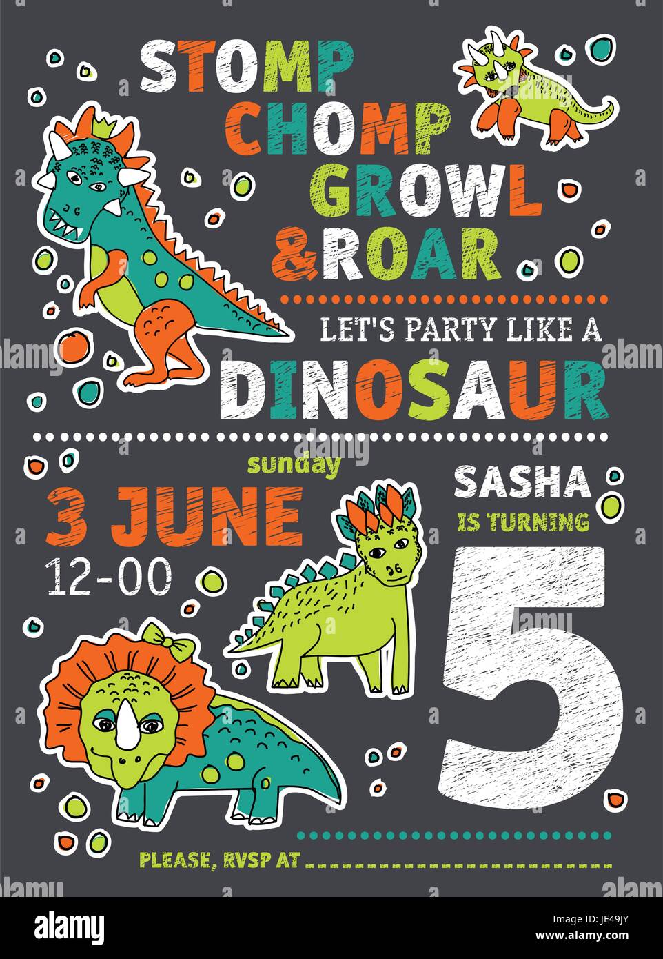 Birthday card invitation kids hi-res stock photography and images - Alamy