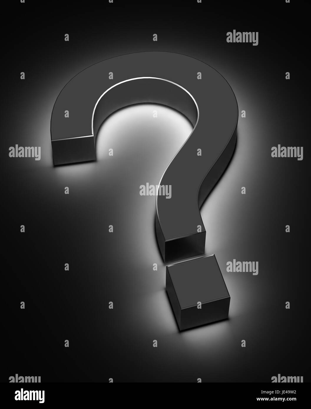 question sign - 3d render Stock Photo - Alamy