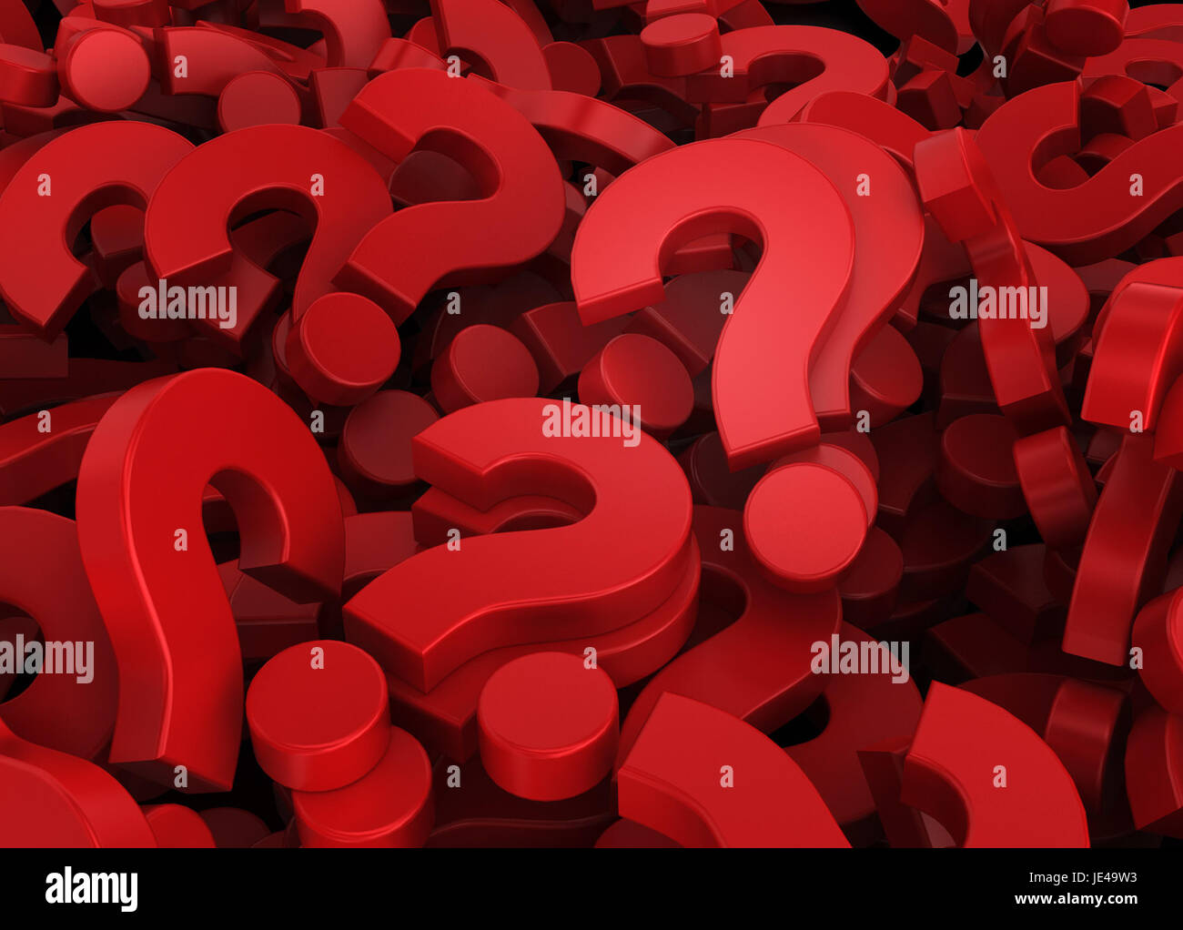Many questions. 3d illustration Stock Photo - Alamy