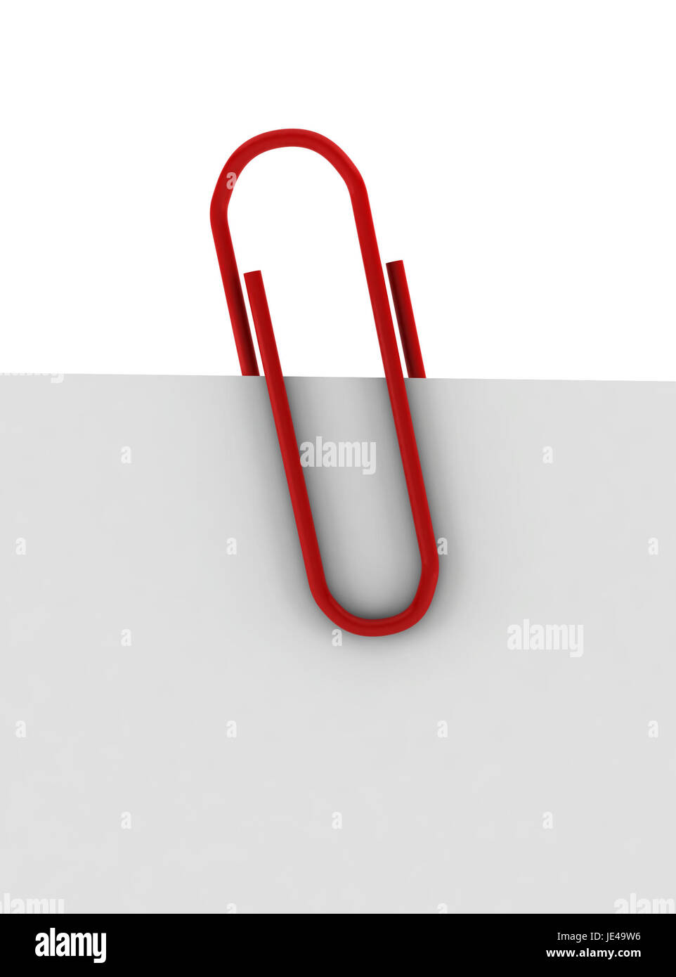 red clip - 3d render on white Stock Photo - Alamy