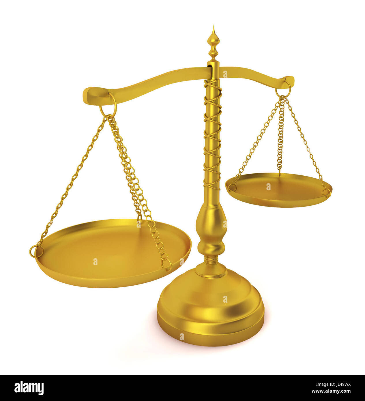 golden scales - 3d render on white Stock Photo - Alamy