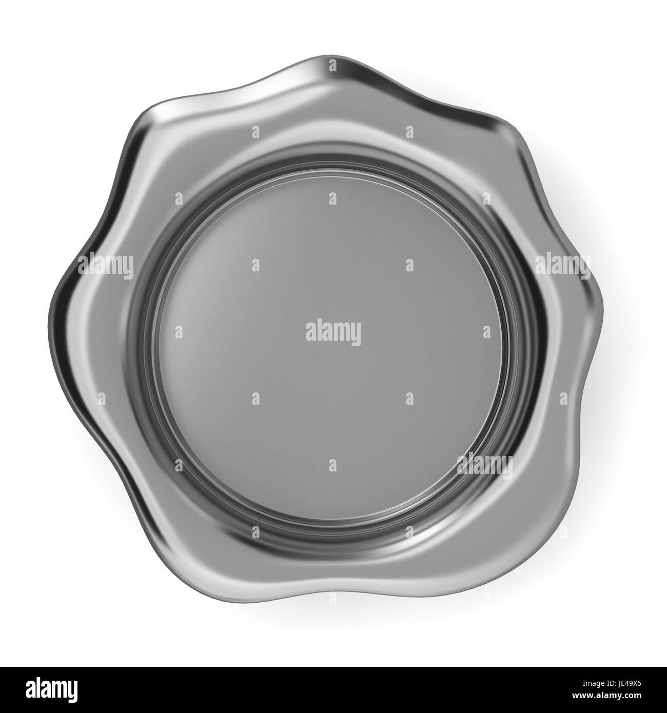 Silver seal. 3d illustration on white background Stock Photo - Alamy