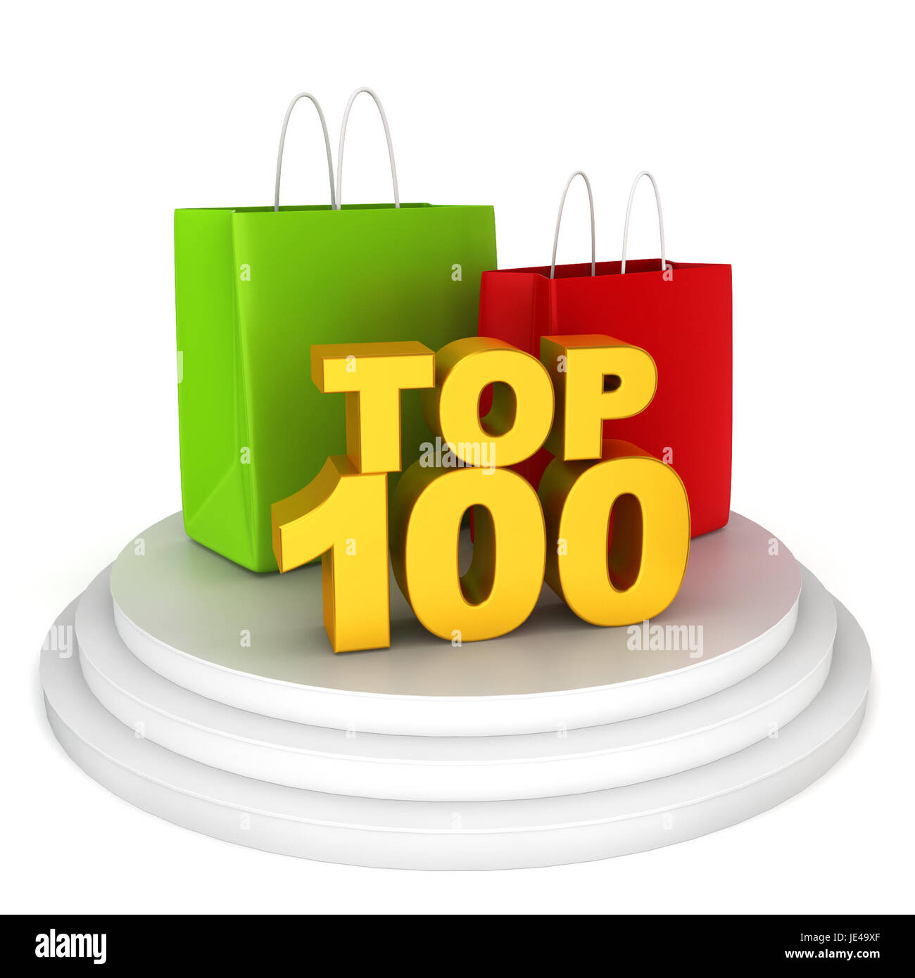 Top shopping brands. 3d illustration on white background Stock Photo ...