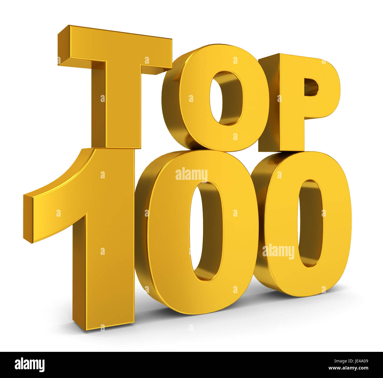 Isolated golden color number 100 hi-res stock photography and images ...