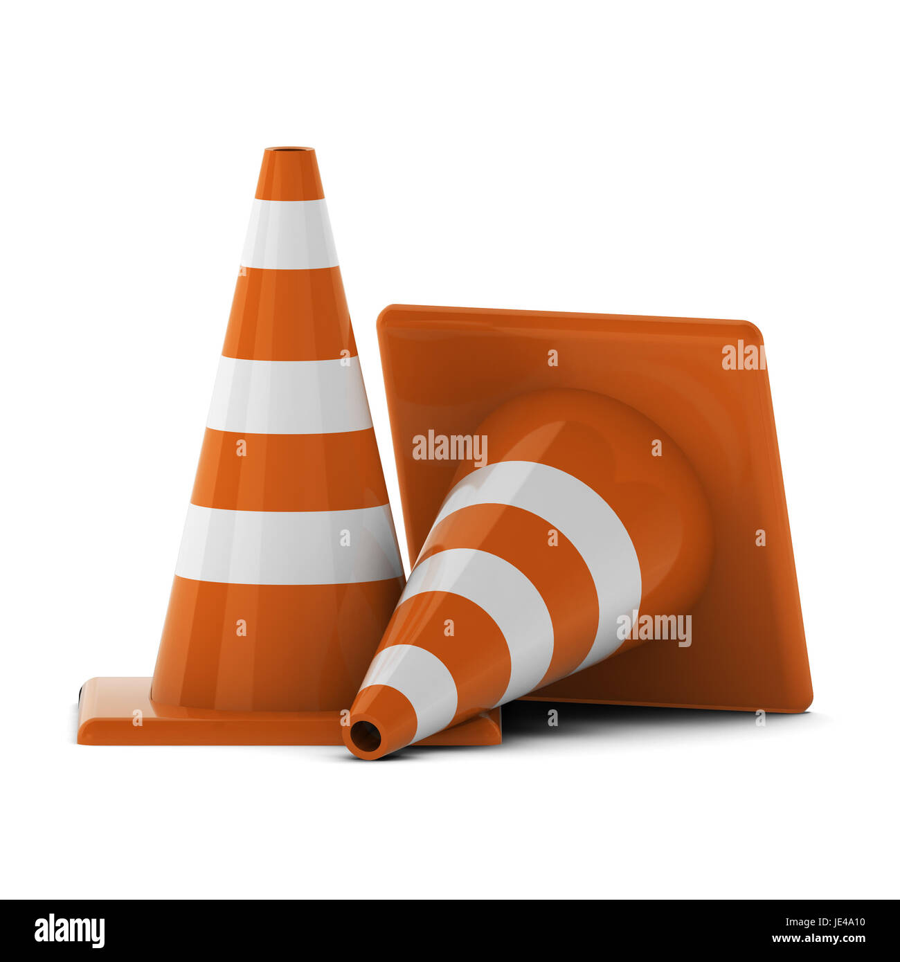 3d render of two cones Stock Photo - Alamy