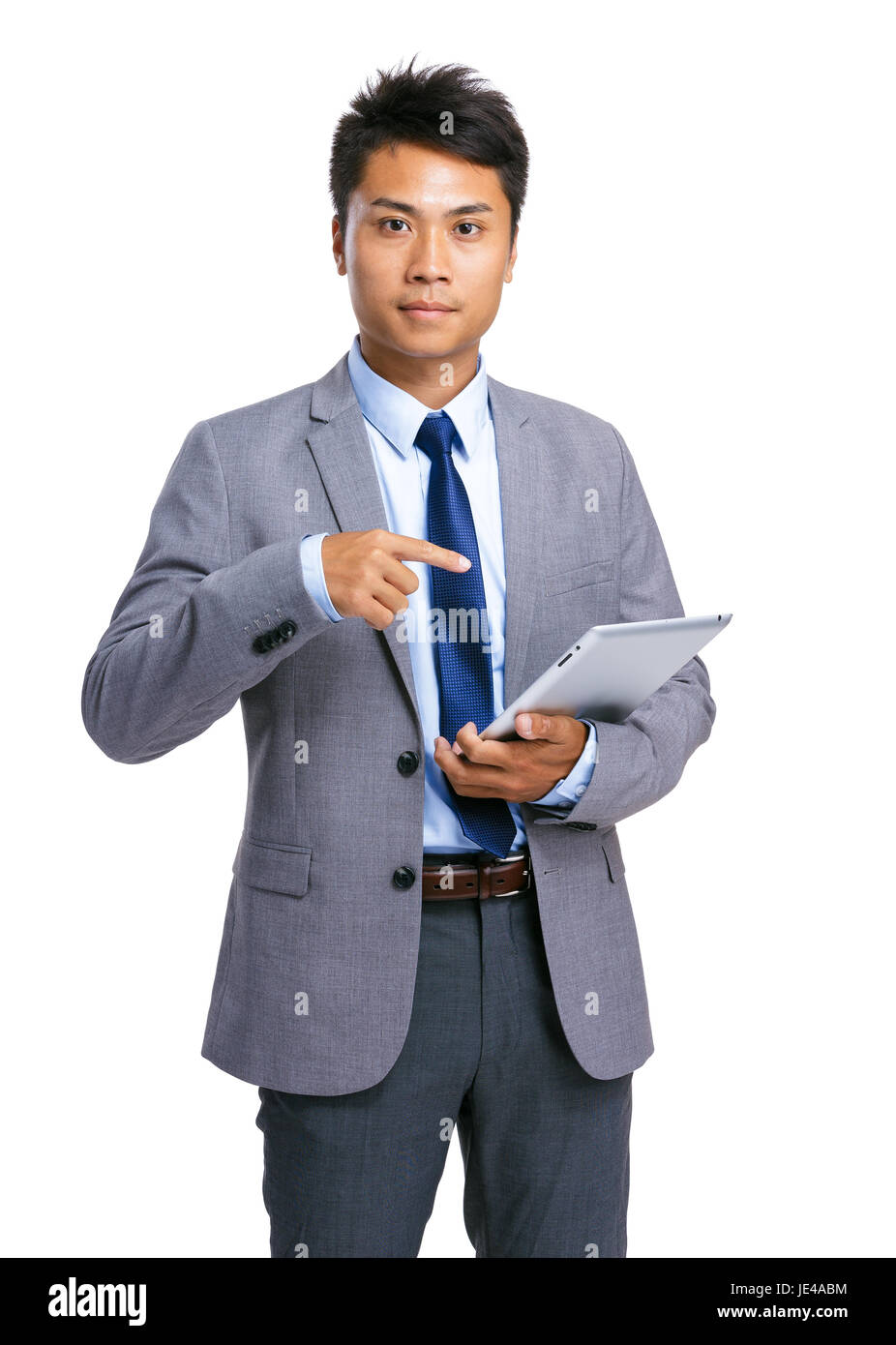 Asian man finger point Cut Out Stock Images & Pictures - Alamy