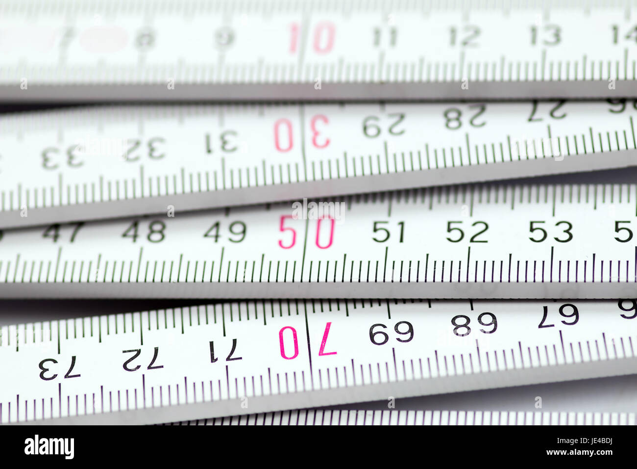 Detail of the folding meter rule - measure twice, cut once Stock Photo ...