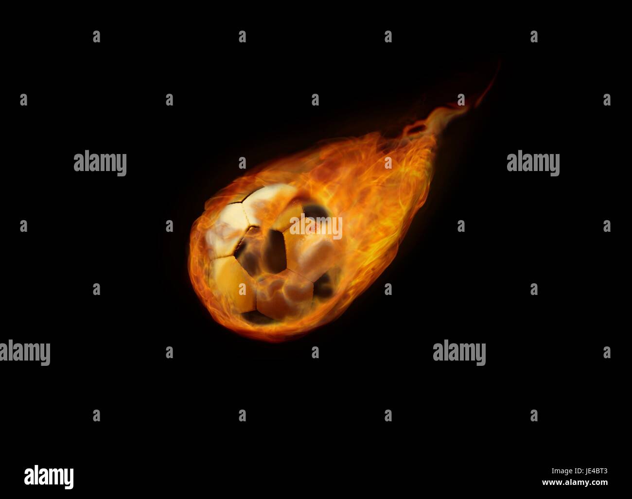 Ball flying in flames hi-res stock photography and images - Alamy