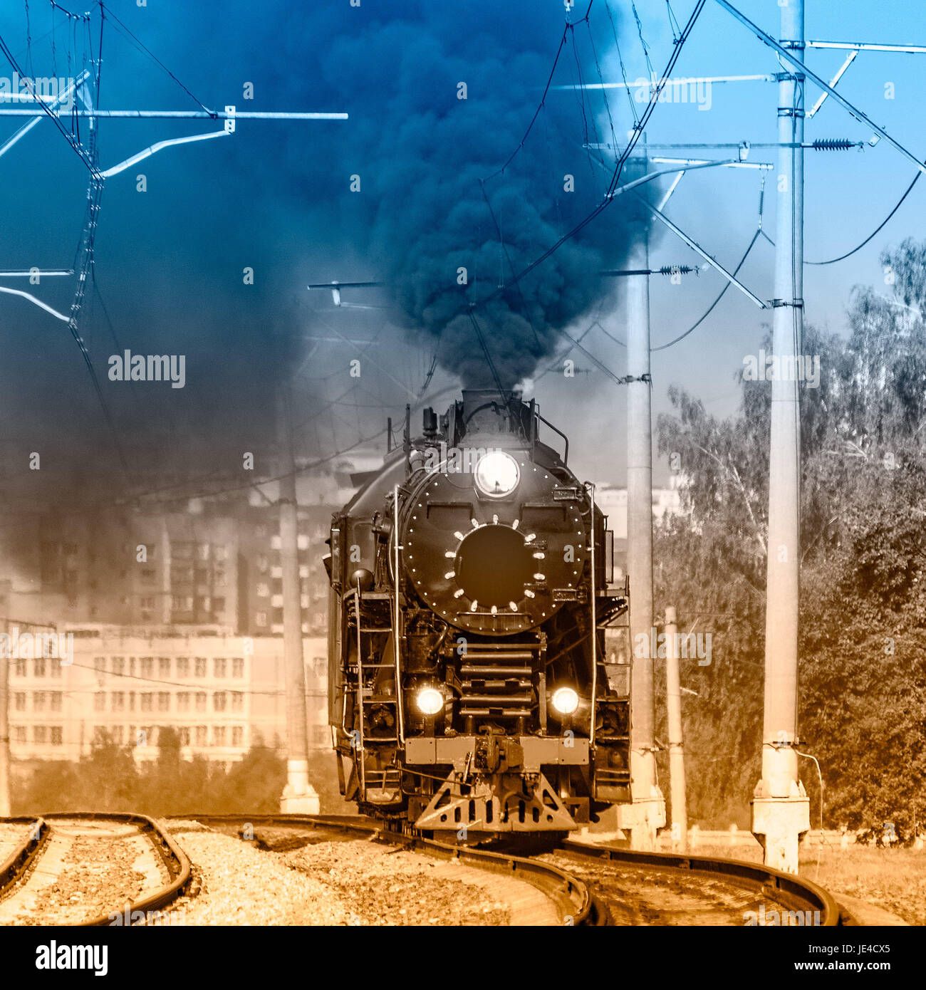 Vintage steam train moves hi-res stock photography and images - Alamy