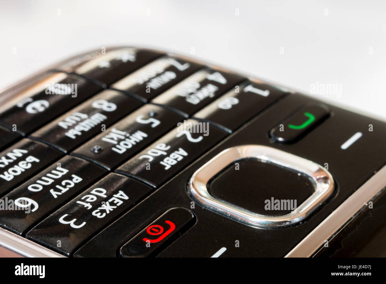 Close- up of mobile phone keypad isolated on white Stock Photo - Alamy