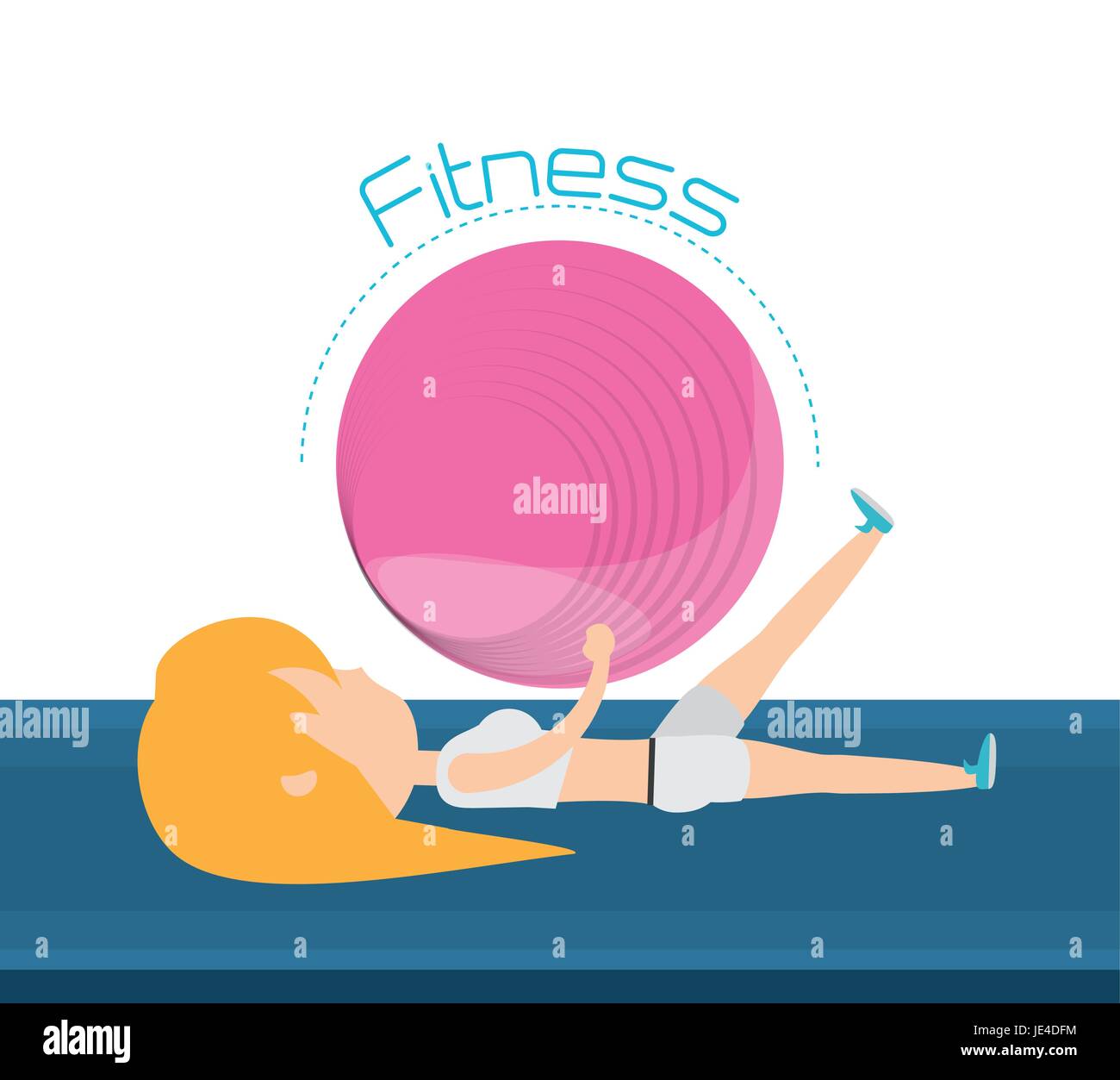 person do exercise to healthy lifestyle vector illustration Stock ...