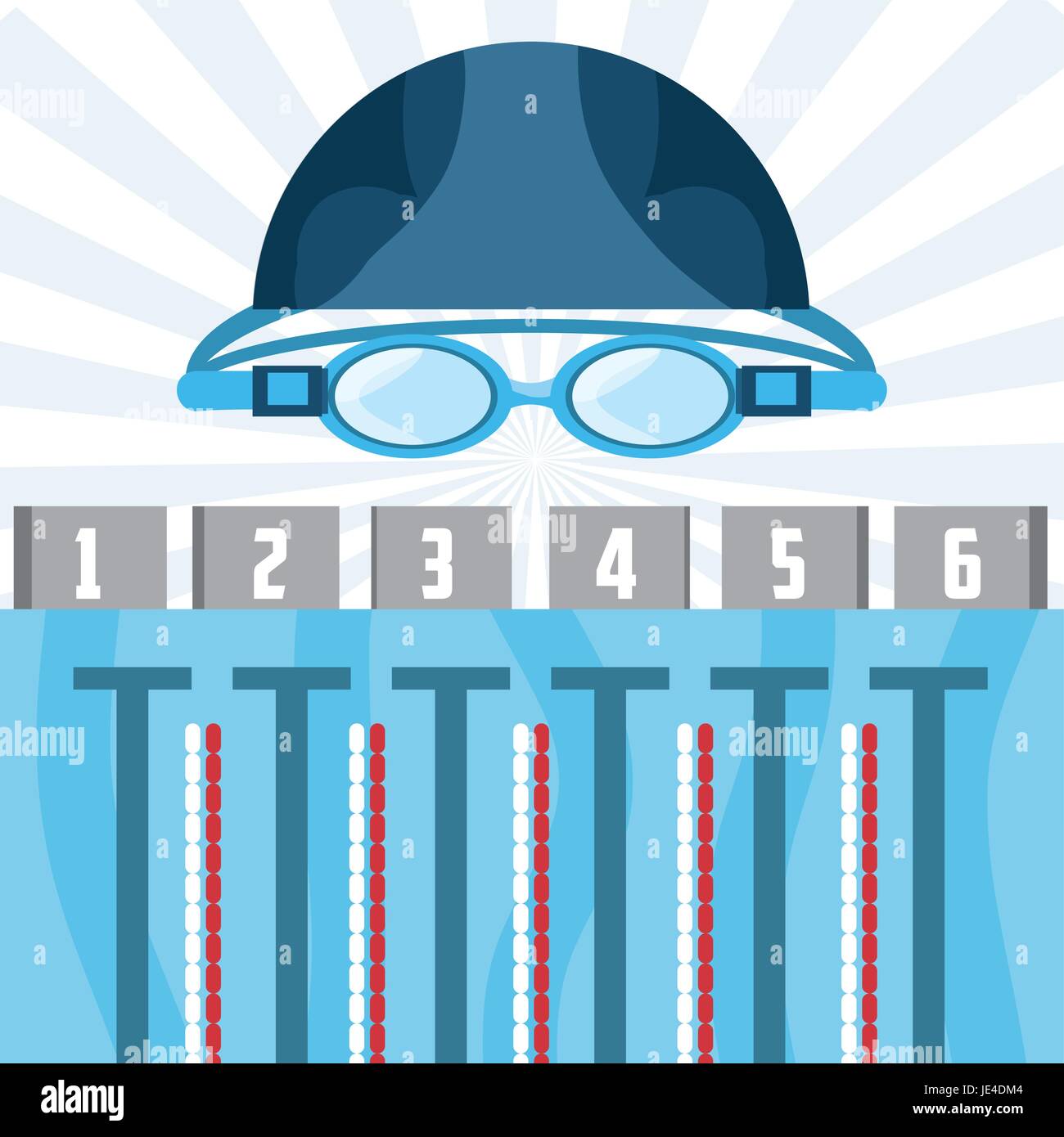 swimming pool sport game to competition vector illustration Stock ...