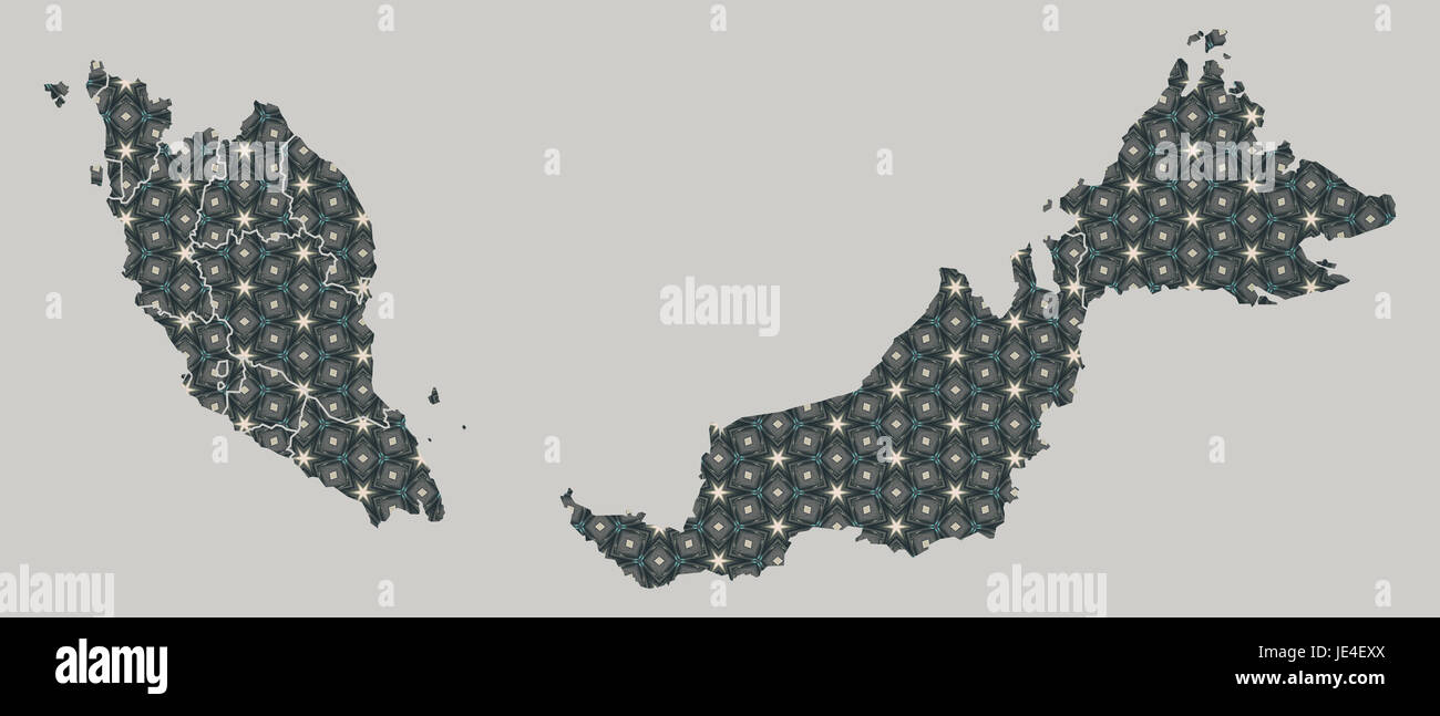 Border map malaysia borders hi-res stock photography and images - Alamy