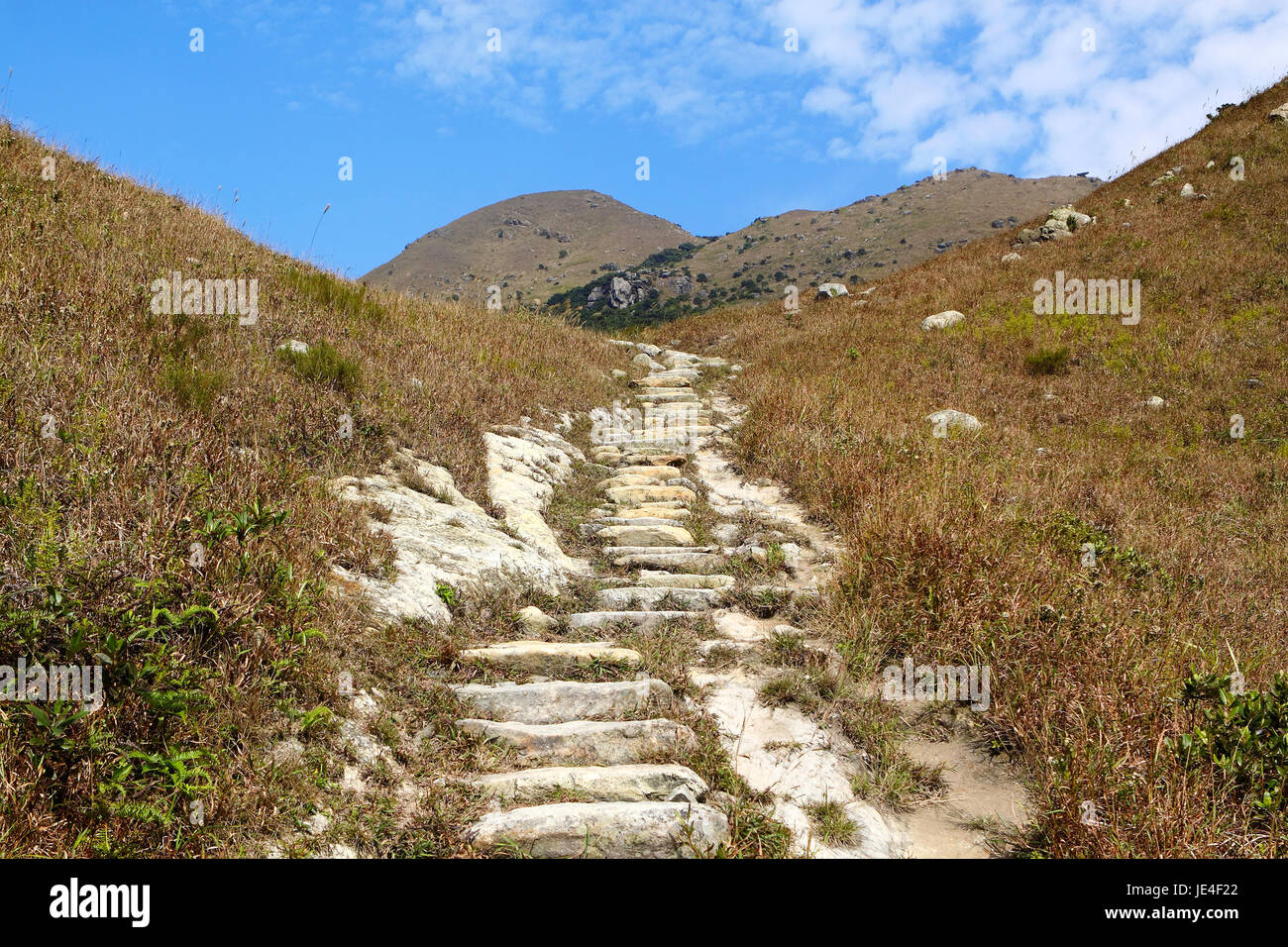 Stone path in the mountains Stock Photo - Alamy