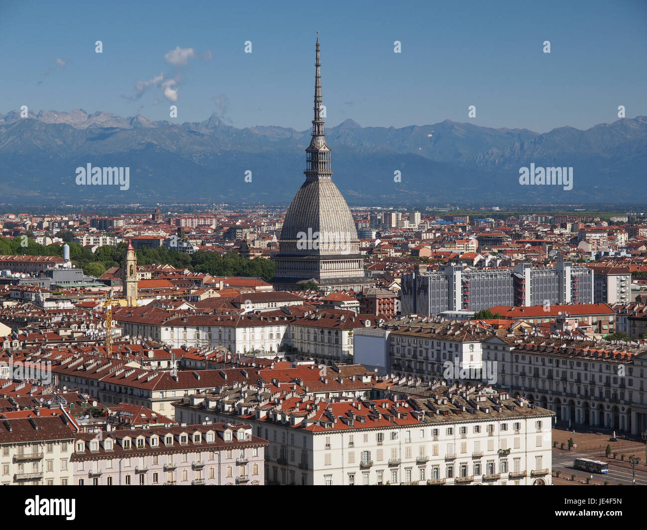 Turin skyline panorama seen from the hills surrounding the city Stock ...