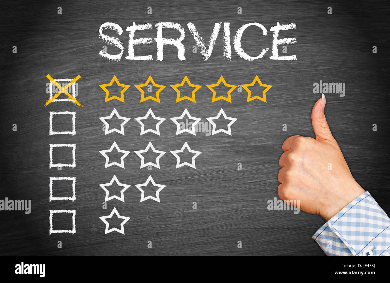 Best Service - 5 Star Rating Stock Photo - Alamy