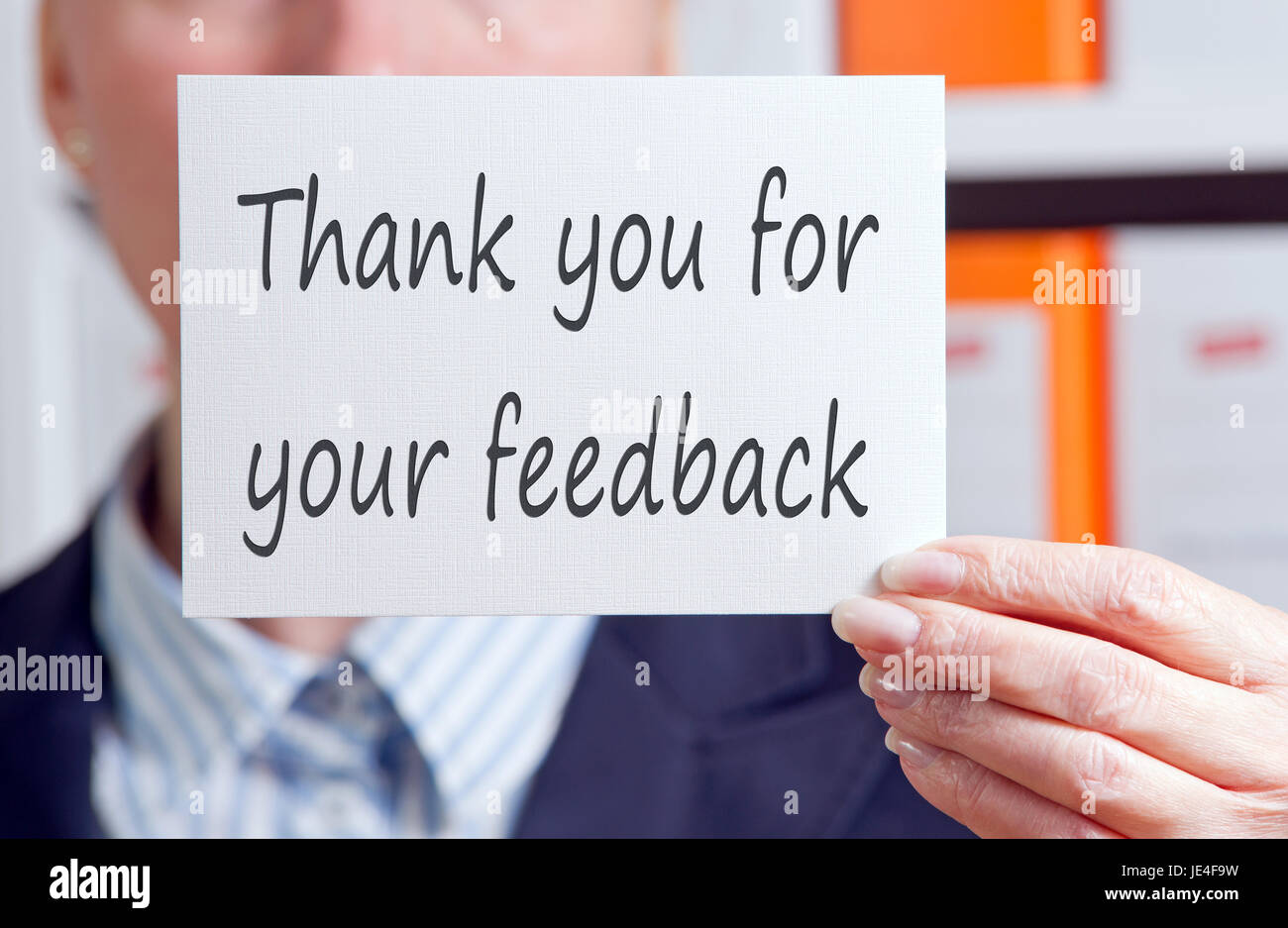Thank you for your feedback Stock Photo - Alamy