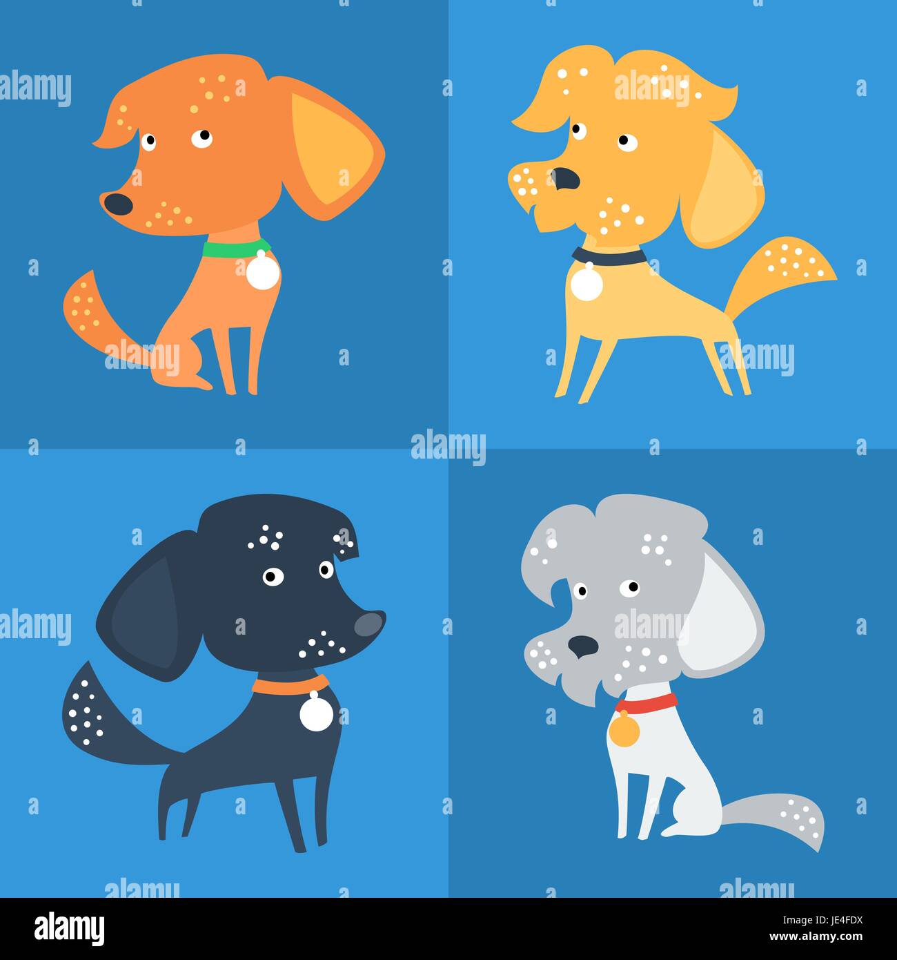 Mixed breed dog Stock Vector Images - Alamy