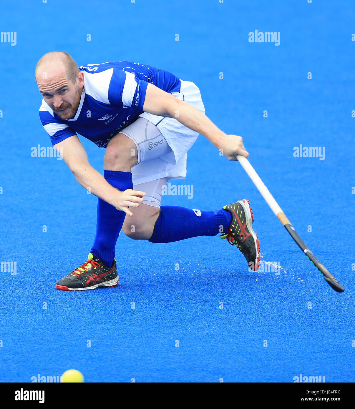 Scotland's Gordon McIntyre during the Men's World Hockey League match ...