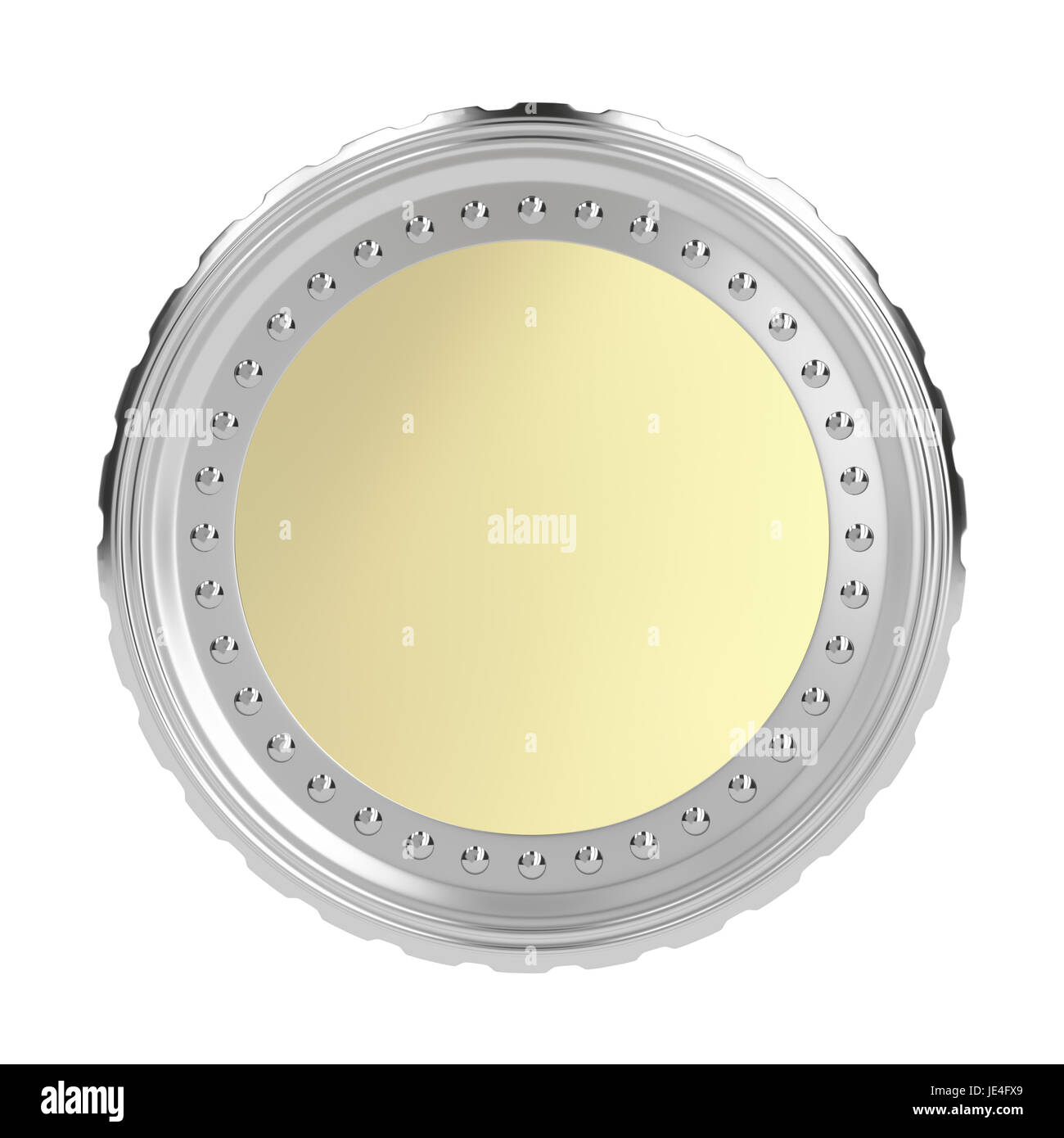 Blank coin isolated on white background Stock Photo - Alamy
