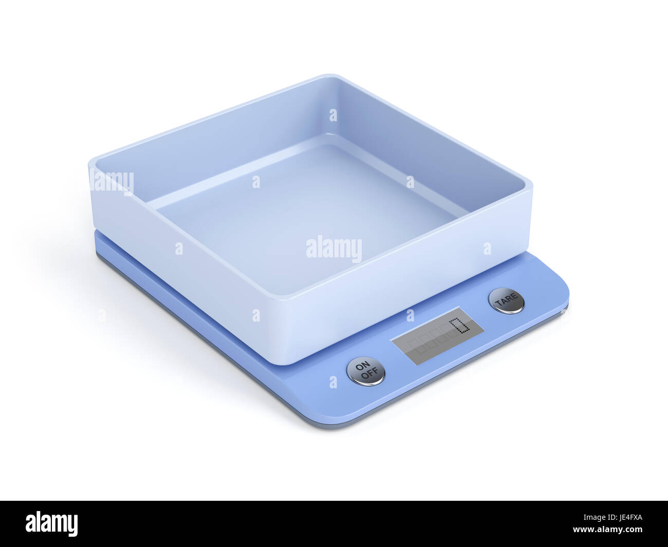 Digital kitchen scale on white background Stock Photo - Alamy
