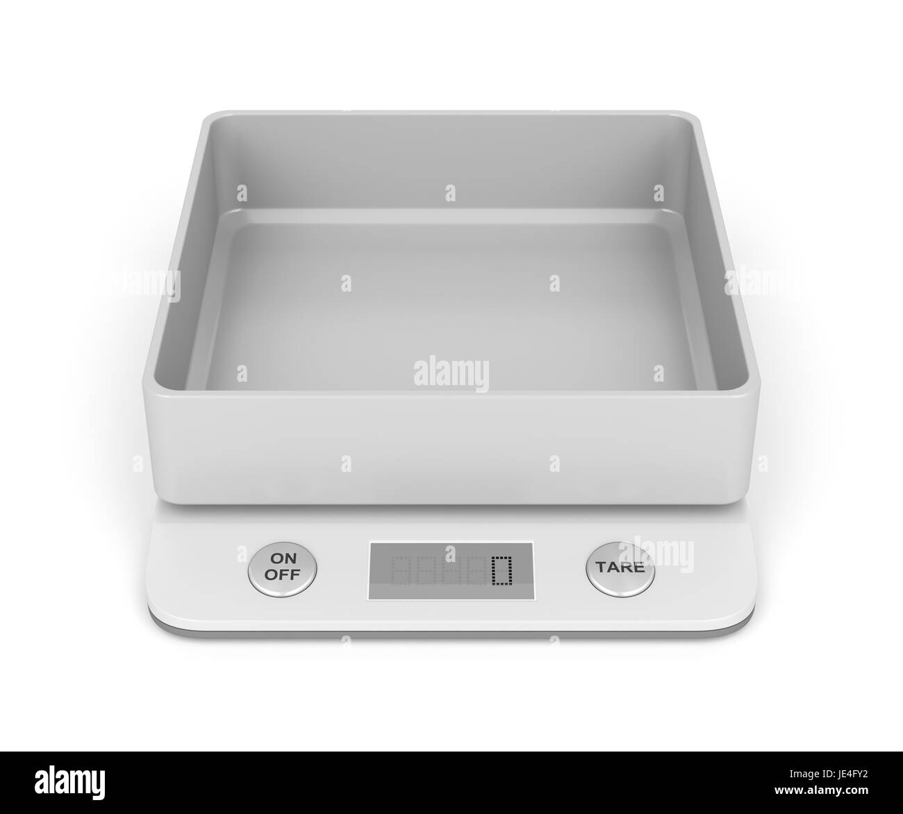 Kitchen weight scale on white background Stock Photo - Alamy