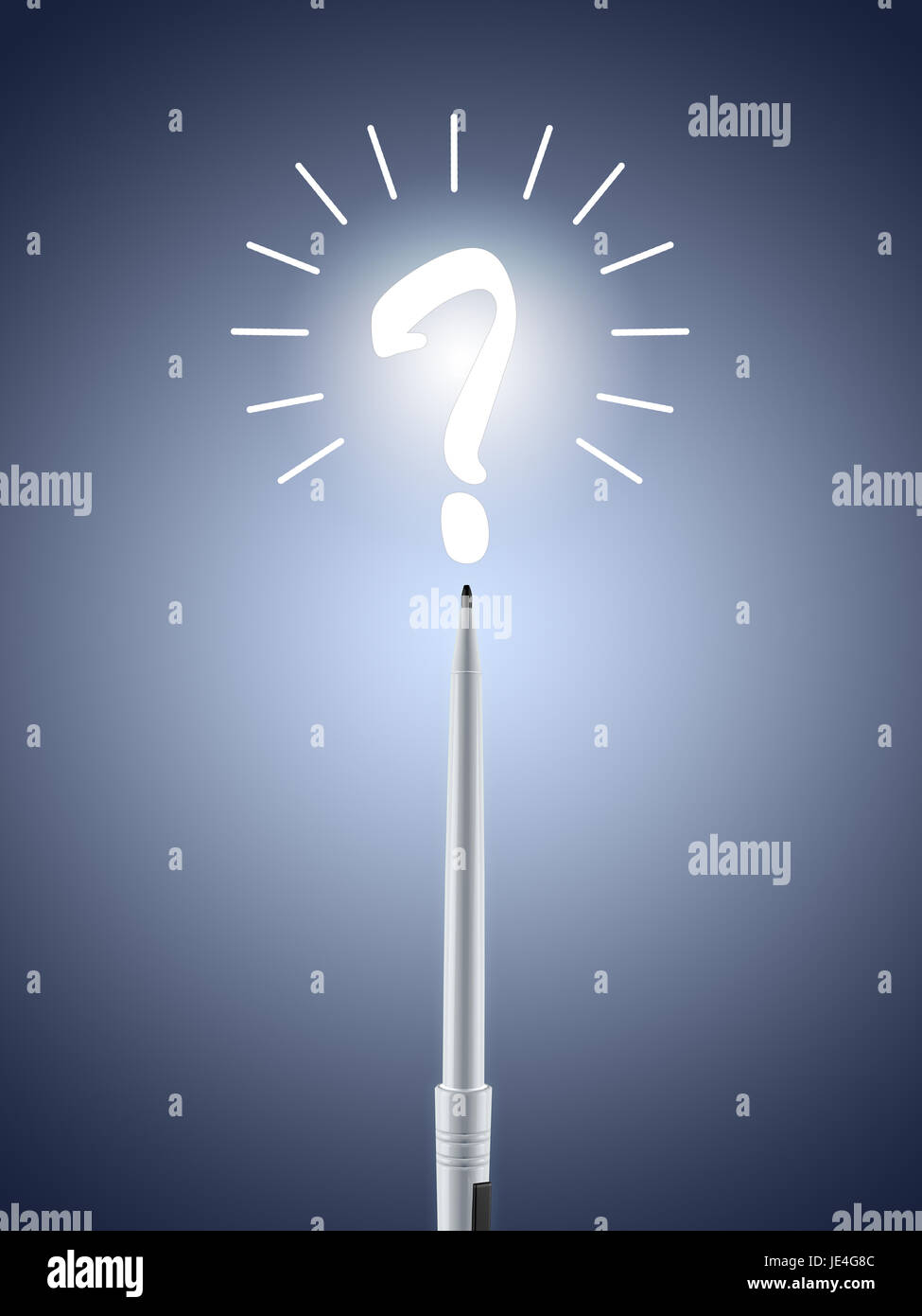 Pen Question FAQ idea Stock Photo - Alamy