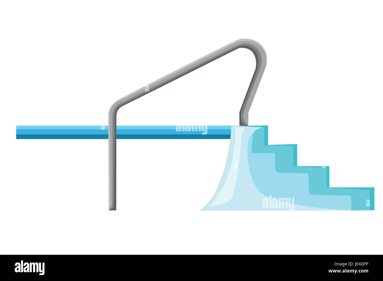 Springboard icon in flat style on a white background Web site page and ...