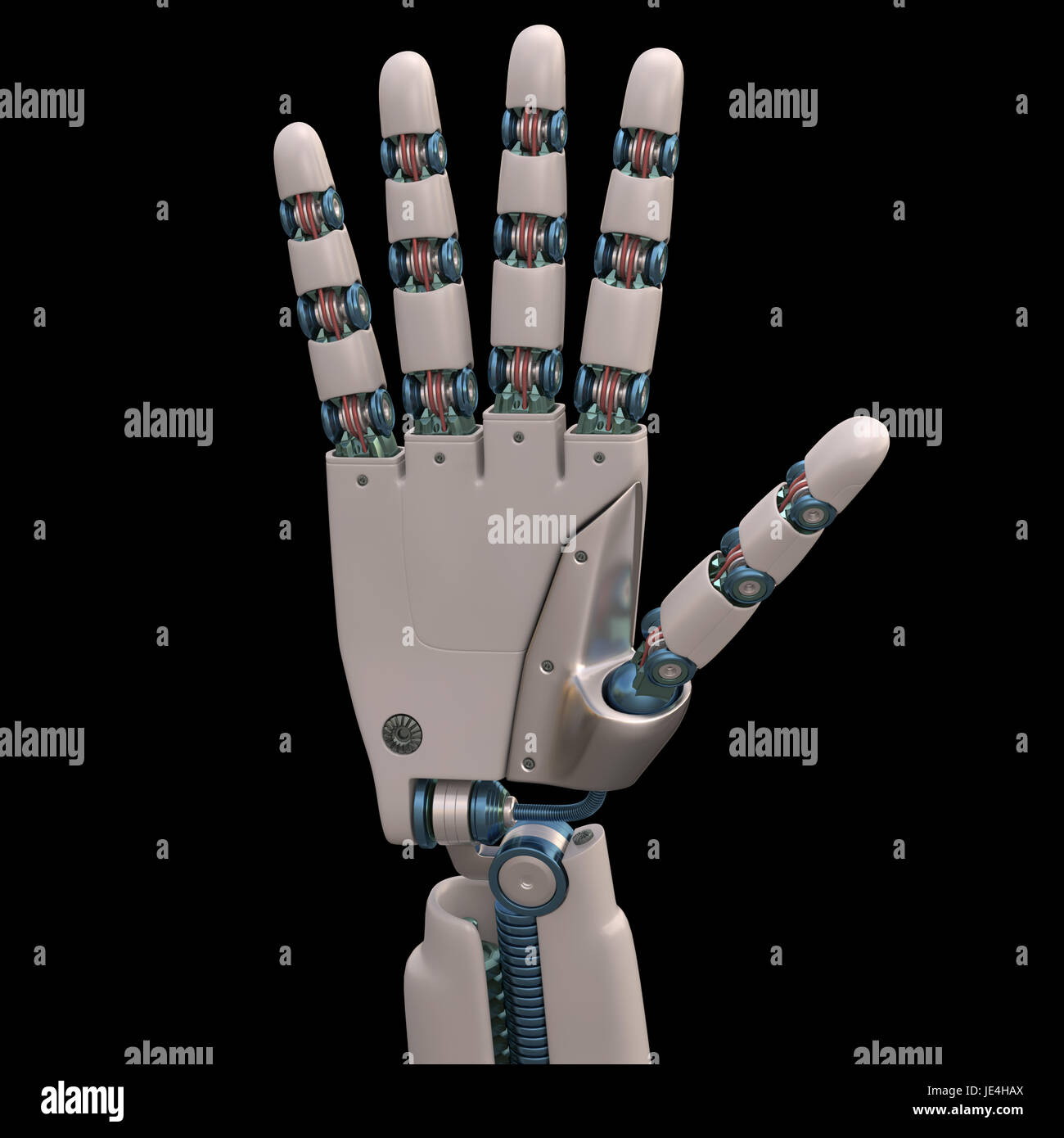 Robotic hand shaped and measures that mimic the human skeleton ...