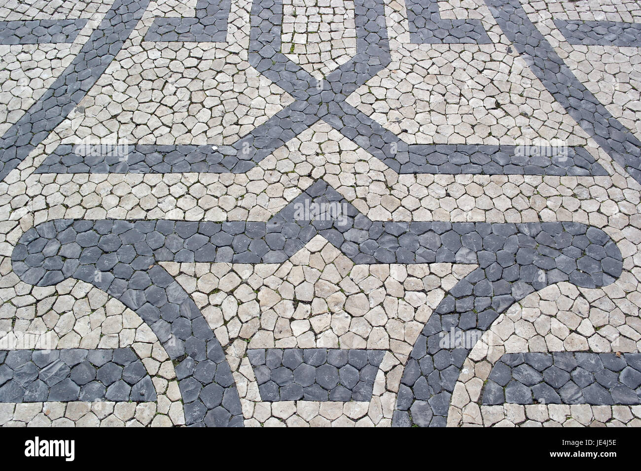 Portuguese pavement, calcada portuguesa Stock Photo - Alamy