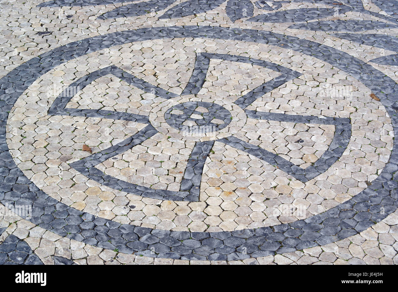 Portuguese pavement, calcada portuguesa Stock Photo - Alamy