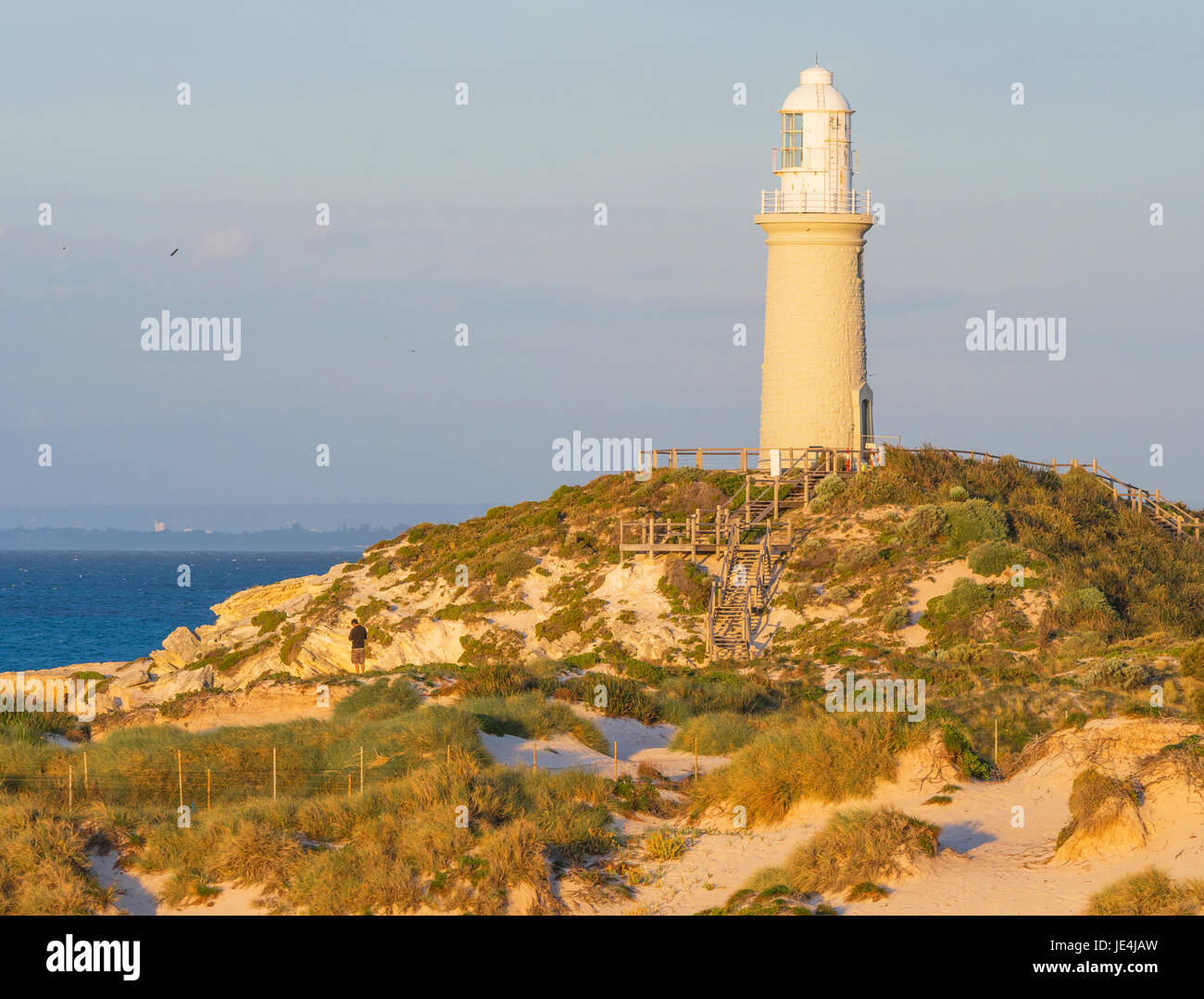 Pinky beach bathurst lighthouse rottnest hi-res stock photography and ...