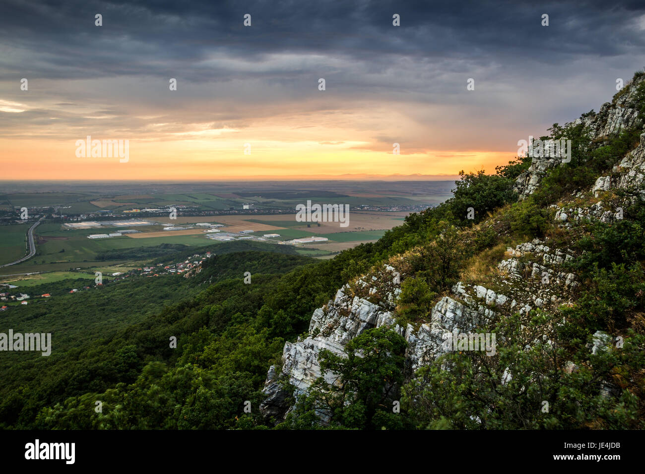 Evening sunset landscape diagonal slope hi-res stock photography and ...