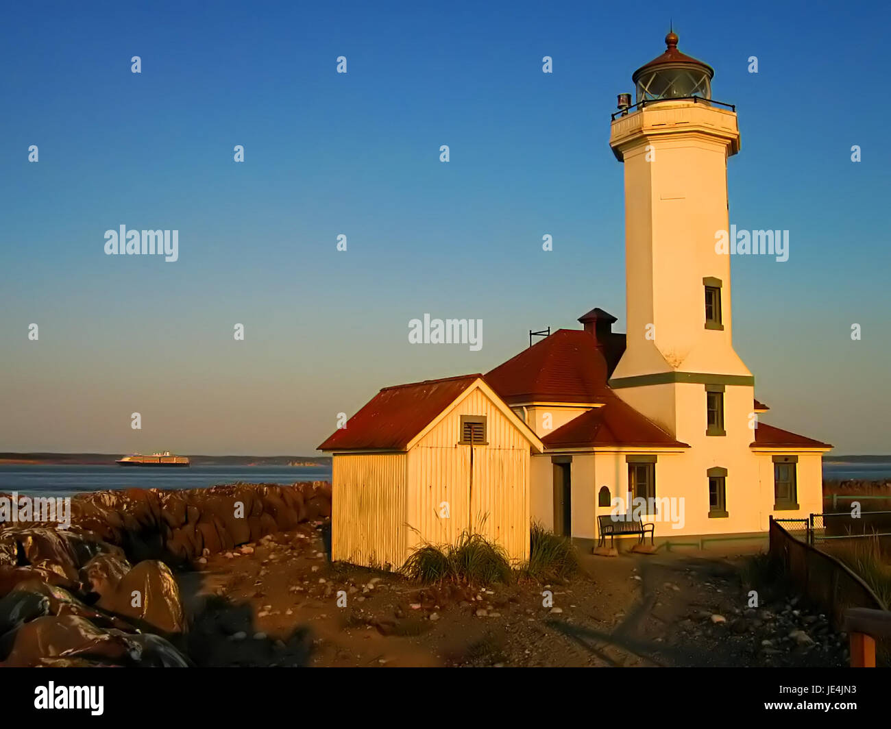 A photograph of a lighthouse Stock Photo - Alamy