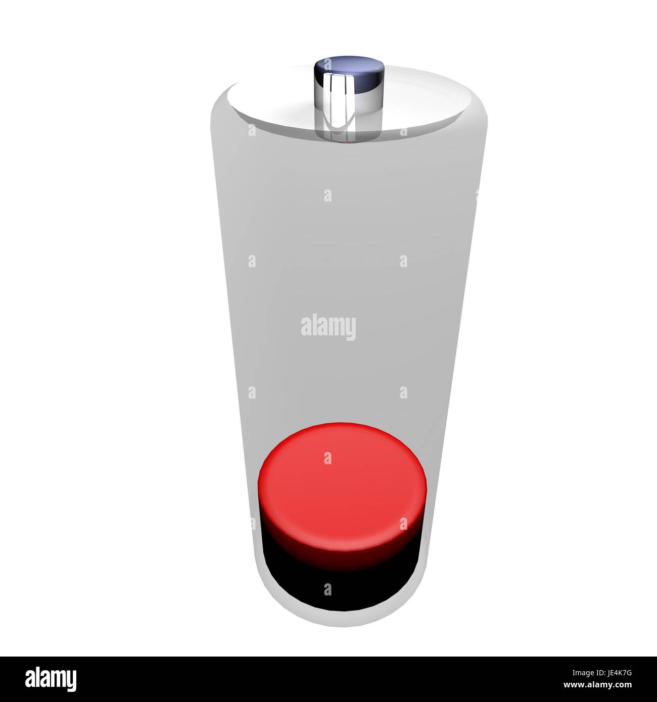 Empty battery isolated over white, 3d render Stock Photo - Alamy