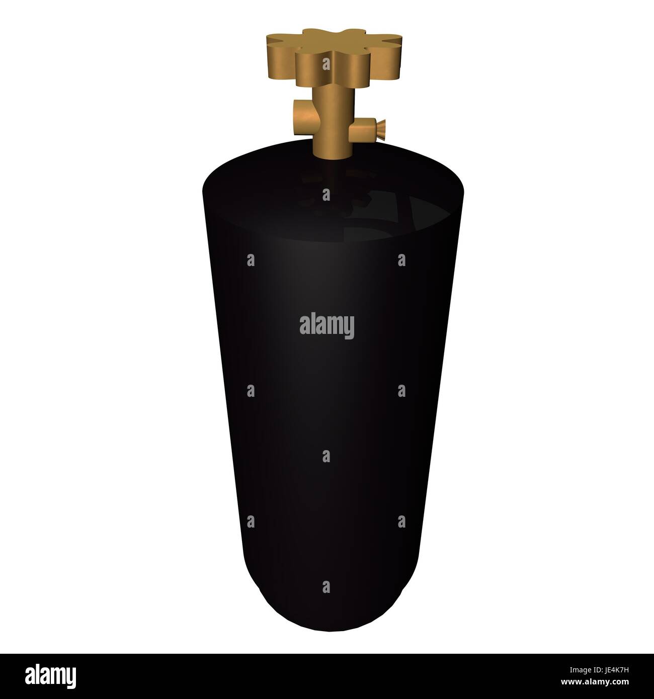 Black gas cylinder isolated over white, 3d render Stock Photo - Alamy