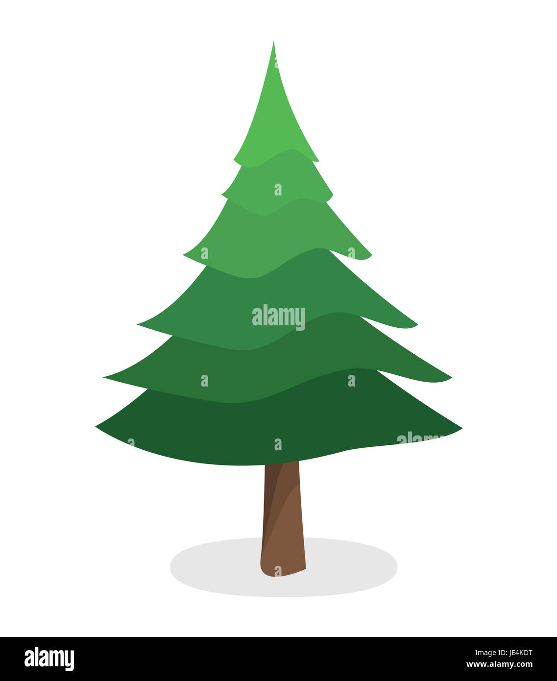 Simple Cartoon Pine Tree