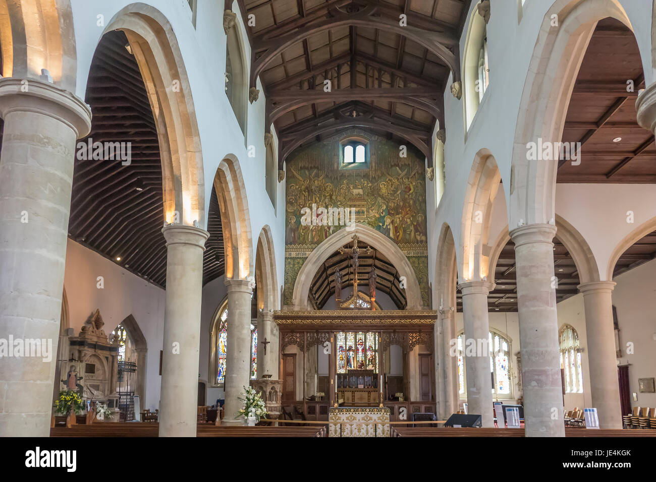 England, Oxfordshire, Henley, St.Mary's church, interior Stock Photo ...