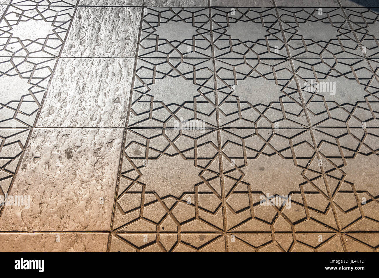 Ornamental pavement on the street of Marrakesh, Morocco Stock Photo - Alamy