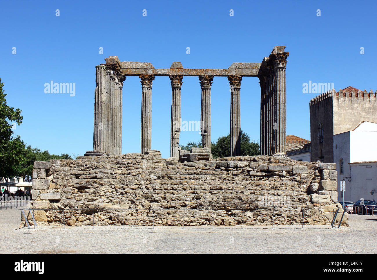 Roman temple, Evora, Portugal Stock Photo - Alamy
