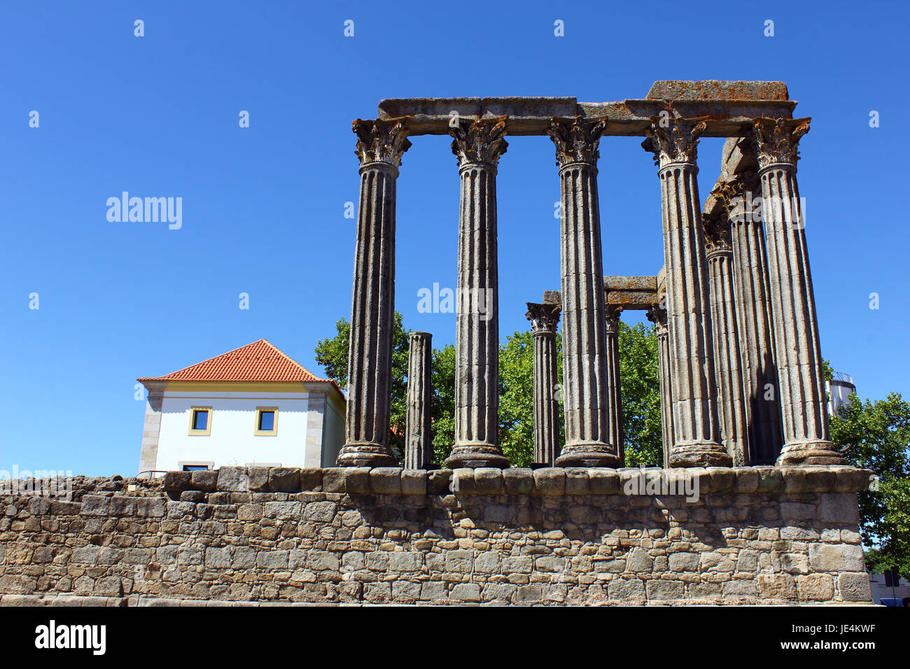 Roman temple, Evora, Portugal Stock Photo - Alamy