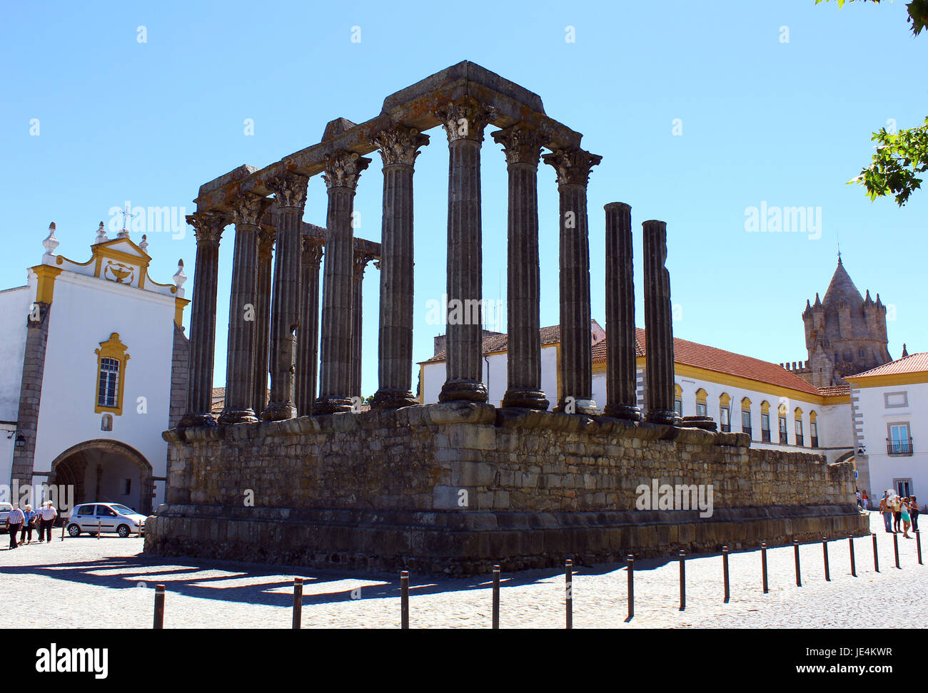 Roman temple, Evora, Portugal Stock Photo - Alamy