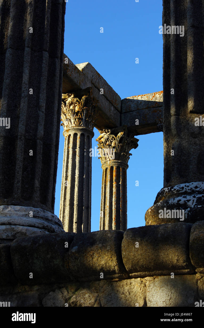 Roman temple, Evora, Portugal Stock Photo - Alamy