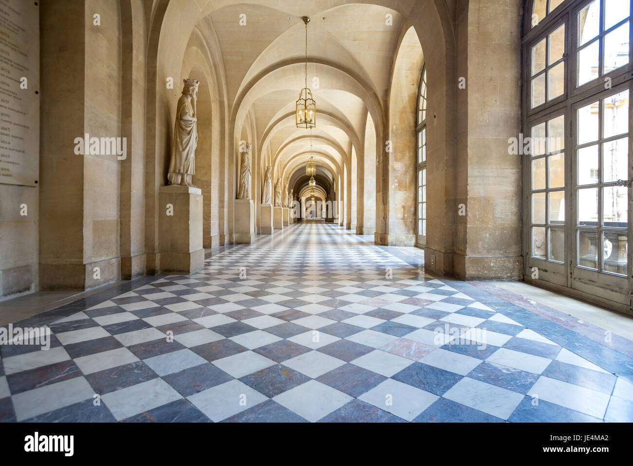 Corridor of Versailles Chateau Palace Paris France Stock Photo - Alamy