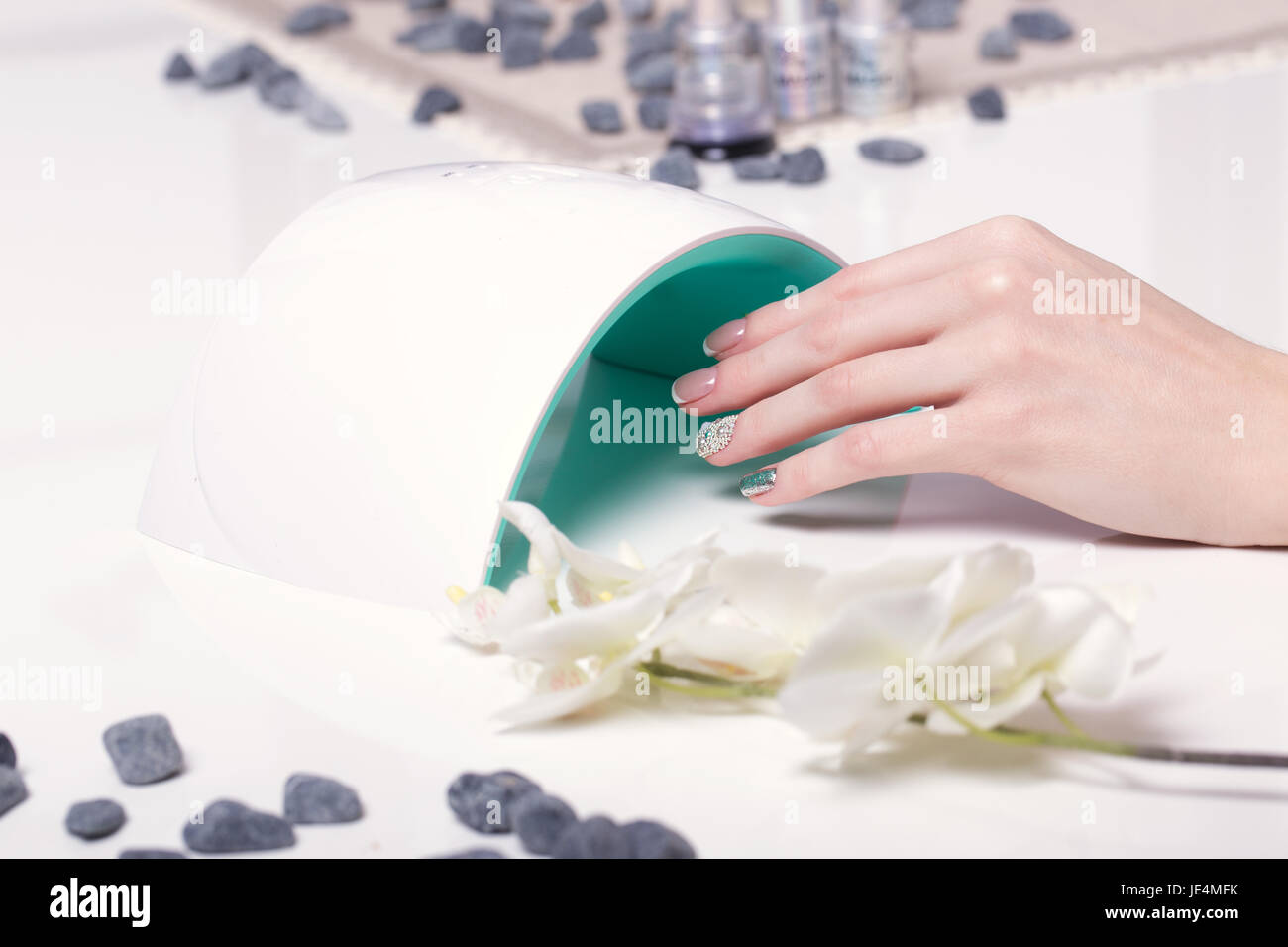 Manicure fingernail dryer in beauty hi-res stock photography and images ...