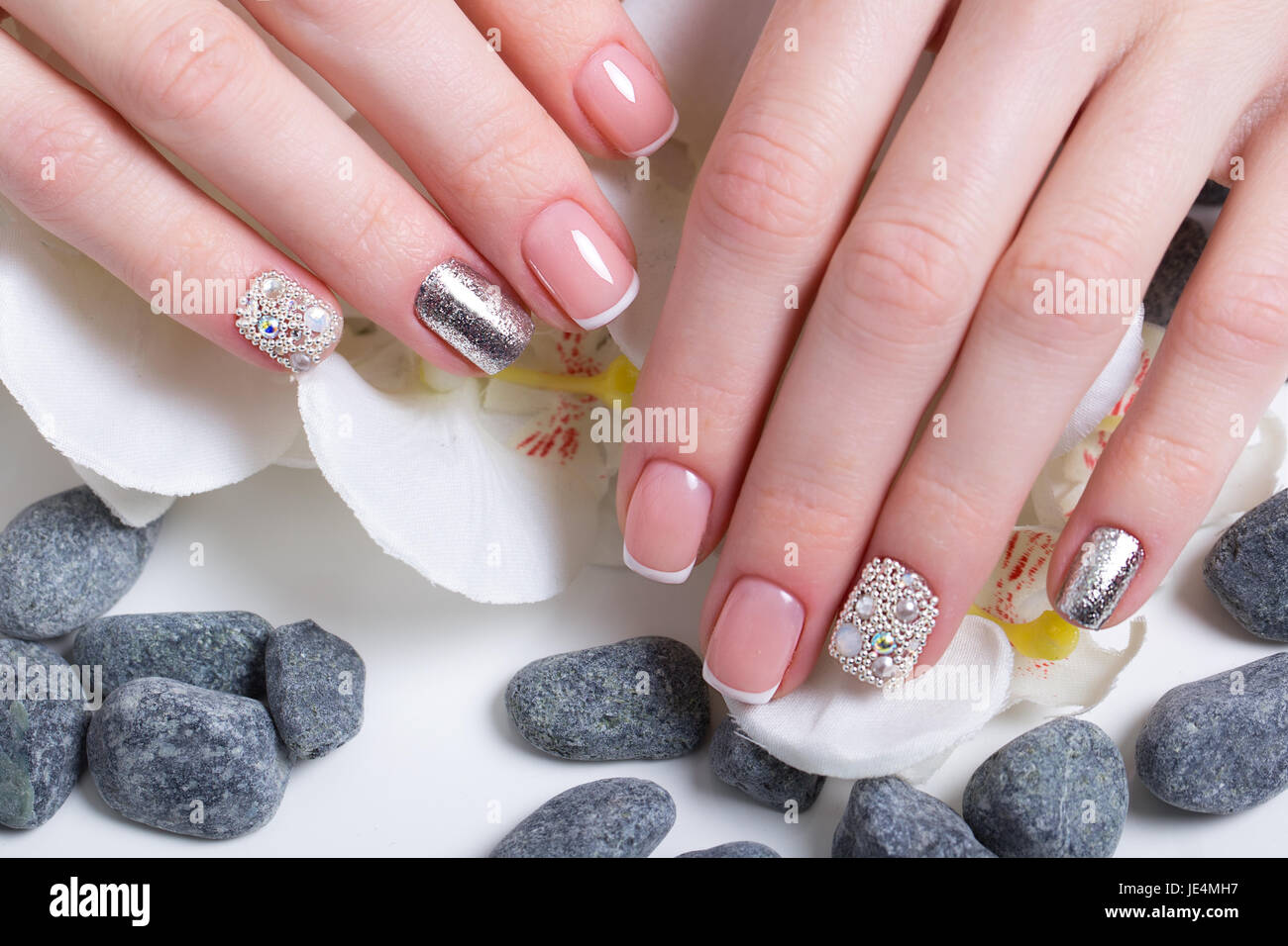 French polish nails hi-res stock photography and images - Alamy