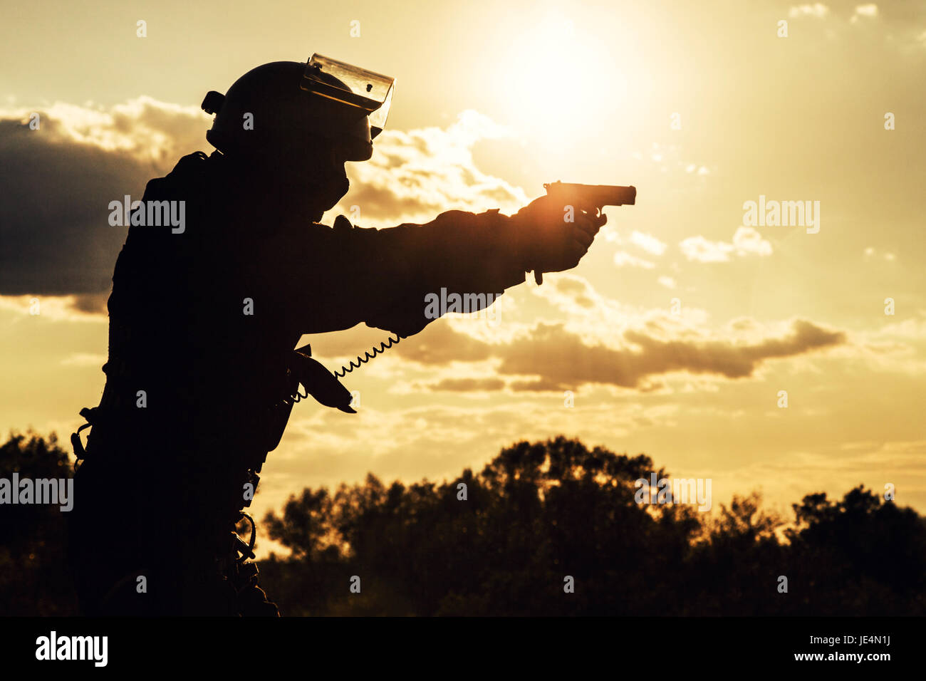 Police Officer Silhouette High Resolution Stock Photography and Images ...